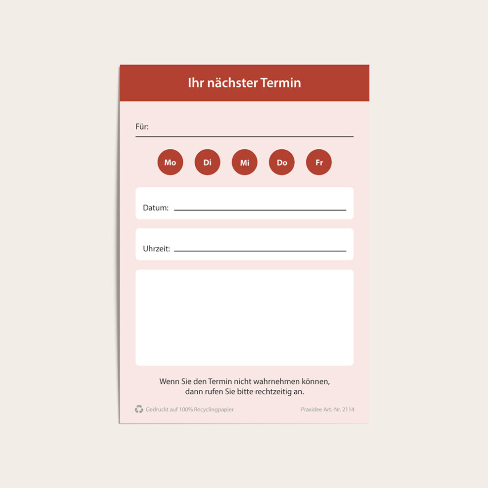 Terminzettel „Ventus“ online kaufen | Praxidee.de