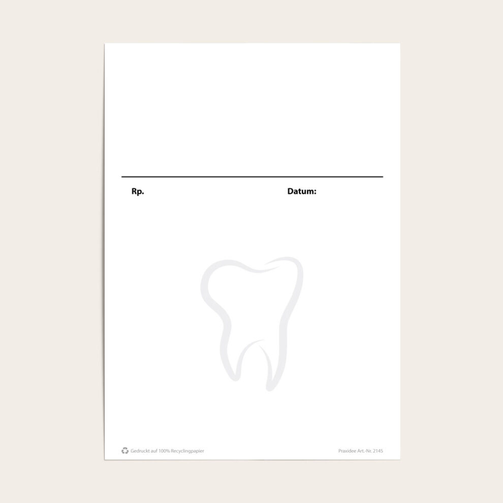 Privatrezept Zahn Hochformat Weiß kaufen